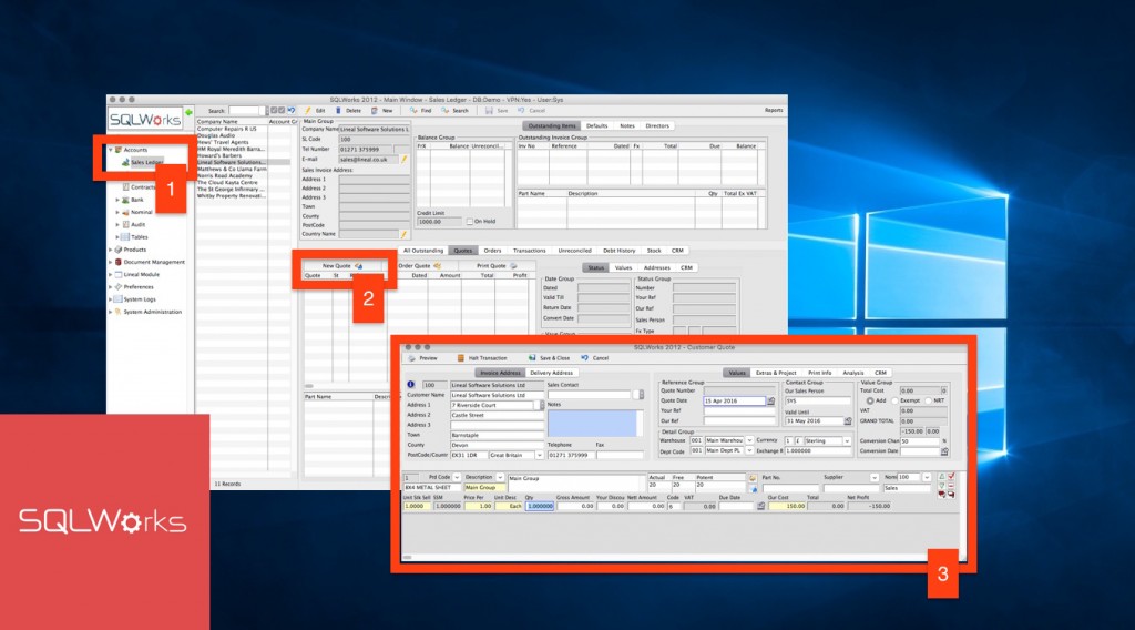 Fact Sheet: Quoting | SQLWorks Business Software
