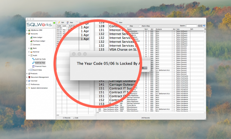 Fact Sheet: Accounting Locks - SQLWorks | Business Software